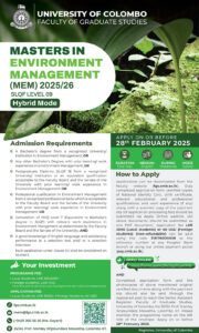 Masters in Environment Management – MEM 2025/2026 (Hybrid Mode ...